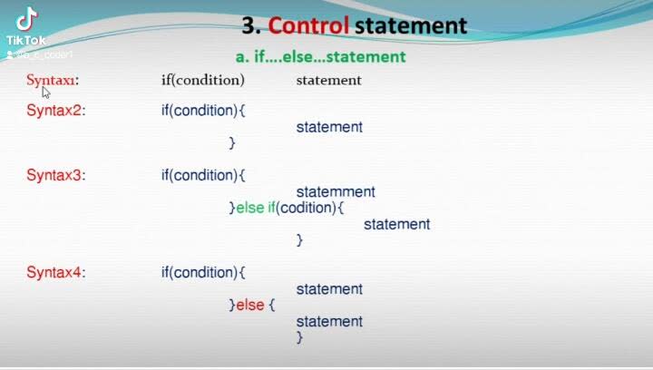 របៀបប្រើប្រាស់ Control Statement in the C programming - TNAOT