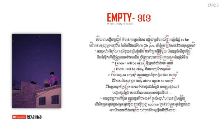 Empty ទទេ - M-Fatt ft. Tendo [Chord and Lyric] - TNAOT