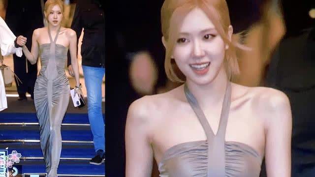 នាង Rose របស់ BLACKPINK ទទួលការចាប់អារម្មណ៍ ជាមួយភាពឆើតឆាយរបស់នាង នៅពិធីជប់លៀងអាហារថ្ងៃត្រង់ ...