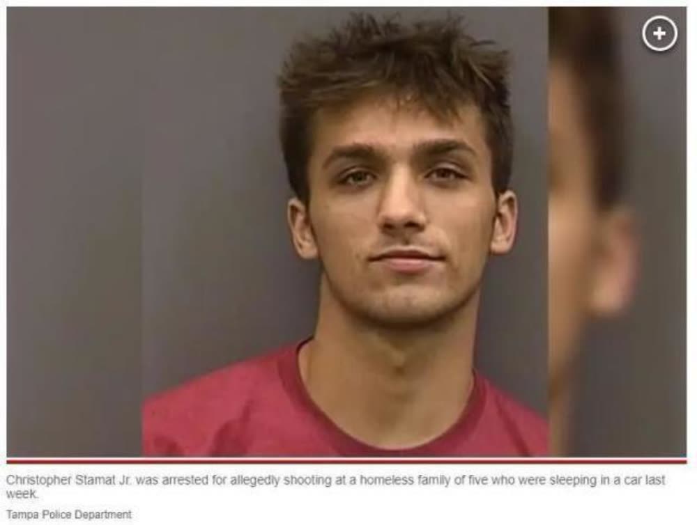 无家可归五口之家在车内睡觉，美国男子突然开枪乱射